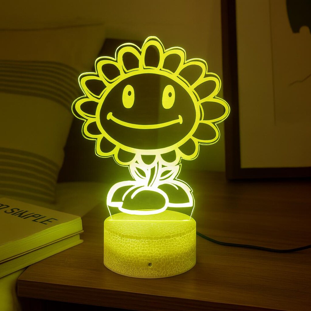 Plants Vs Zombies LED Lamp, 16 Color Changing Pvz Decor - Etsy