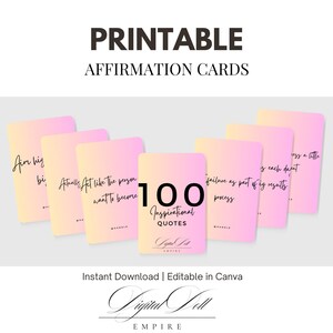 Inspirational Quotes Printable Pack (100 Quotes) | Motivation & Mindset ...