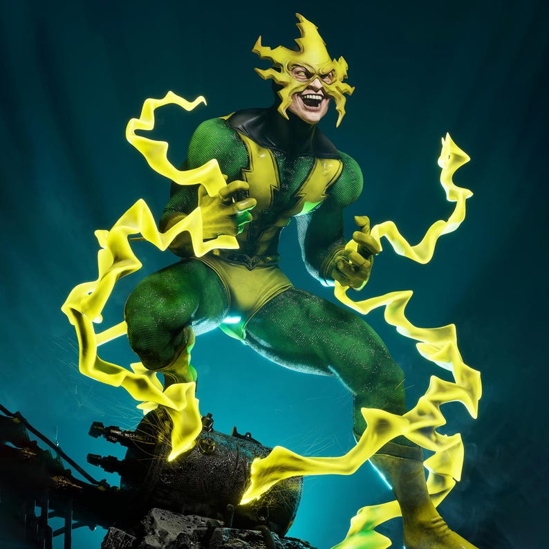 Electro Fanart STL Statue | Electric Power Surge Diorama Base | 3D STL ...
