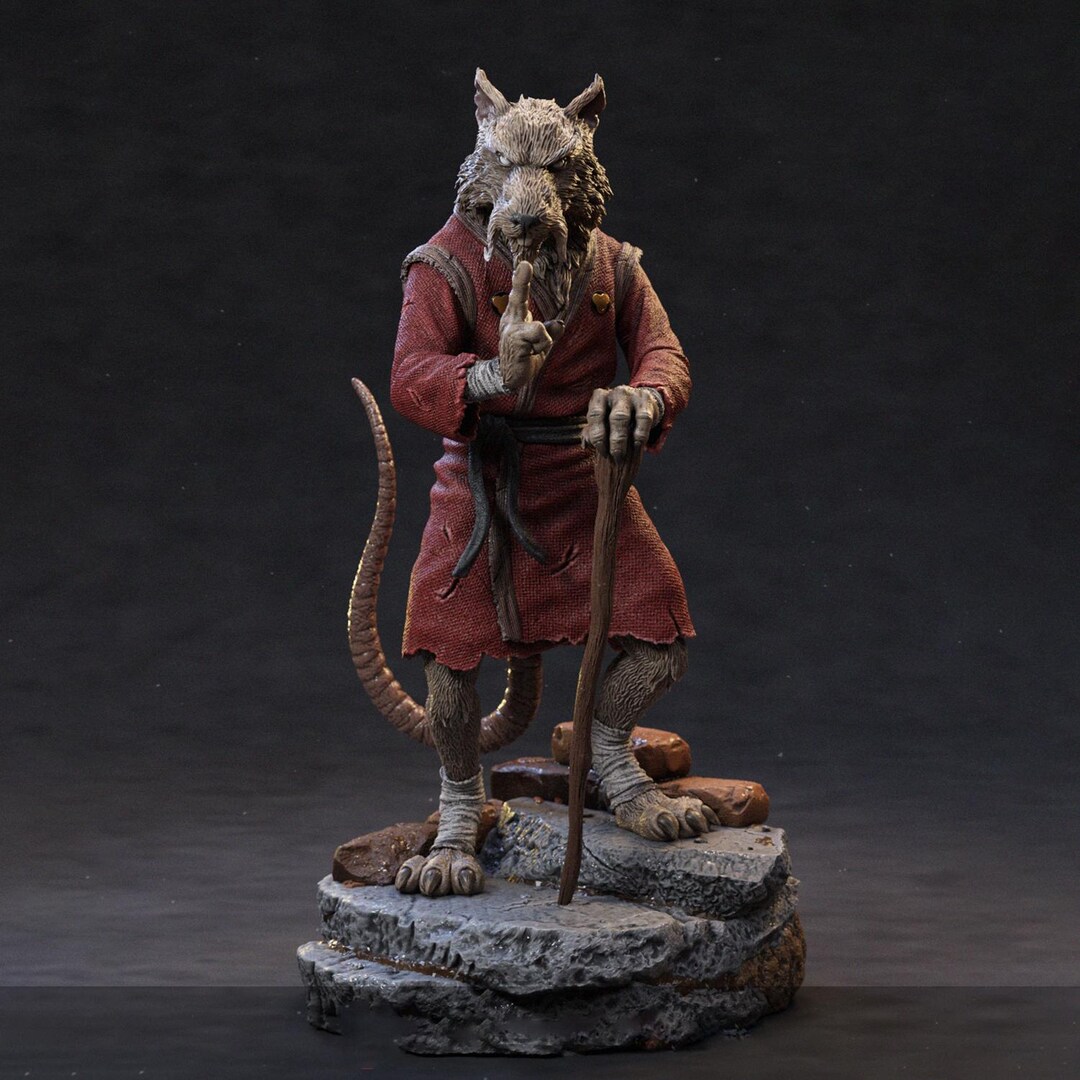 Splinter Fanart STL Statue + Bust | 1/6 Scale | Meditation Pose With ...