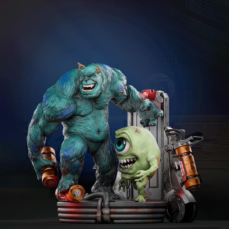Monster Duo Fanart STL Statue | 1/6 Scale | Furry Beast and Cyclops ...