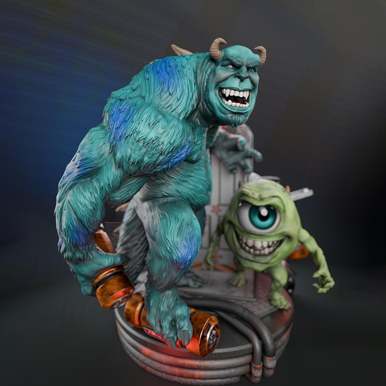 Monster Duo Fanart STL Statue | 1/6 Scale | Furry Beast and Cyclops ...