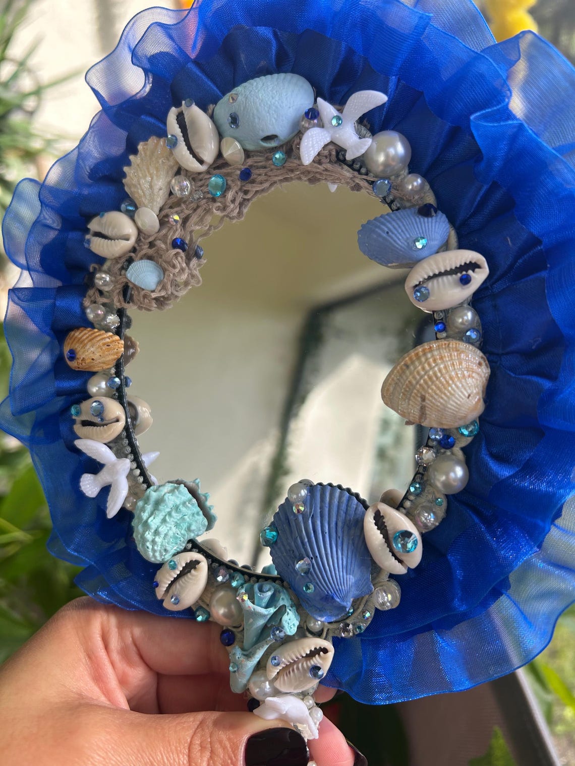 Yemayá Ocean Glamour Mirror – Seashell Divination & Water Magic To - Etsy