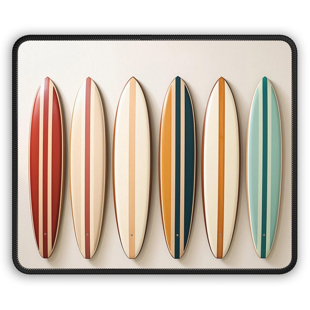 Retro Surf Board Mouse Pad Vintage Surfboard Mouse Pad Retro Surf Decor ...