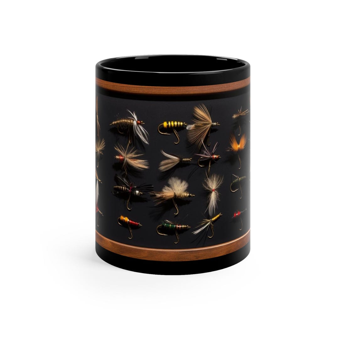 Retro Fly Fishing Mug Vintage Fly Fishing Gift for Dad Angler Gift Hand ...