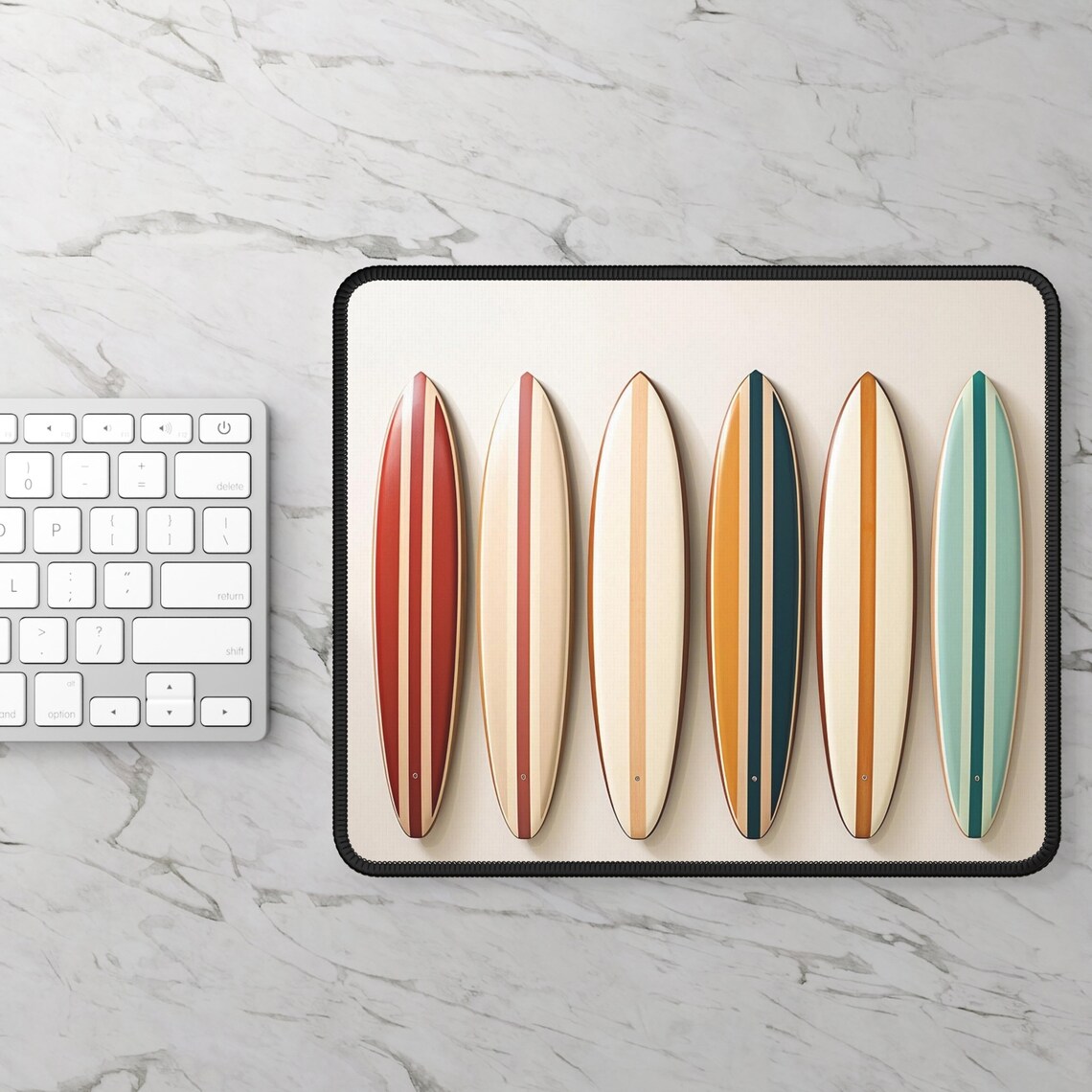 Retro Surf Board Mouse Pad Vintage Surfboard Mouse Pad Retro Surf Decor ...