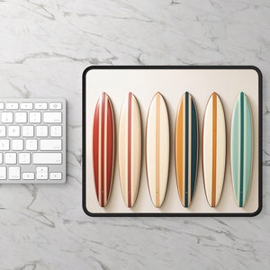 Retro Surf Board Mouse Pad Vintage Surfboard Mouse Pad Retro Surf Decor ...