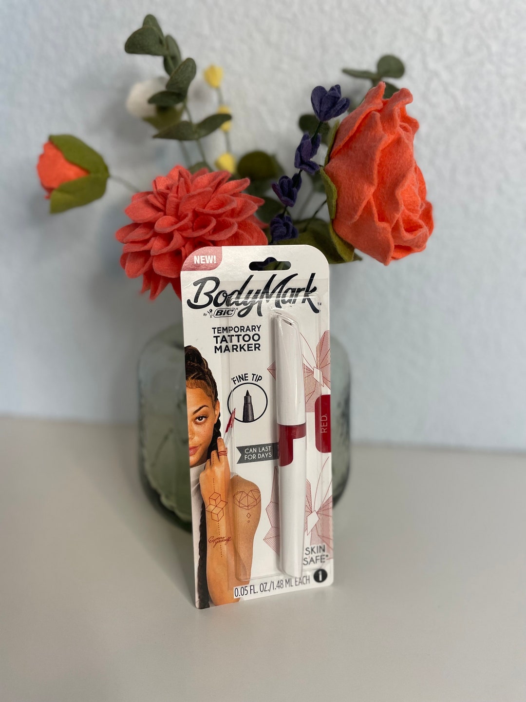 Temporary Tattoo Marker Body Marker Red Tattoo Marker Skin - Etsy