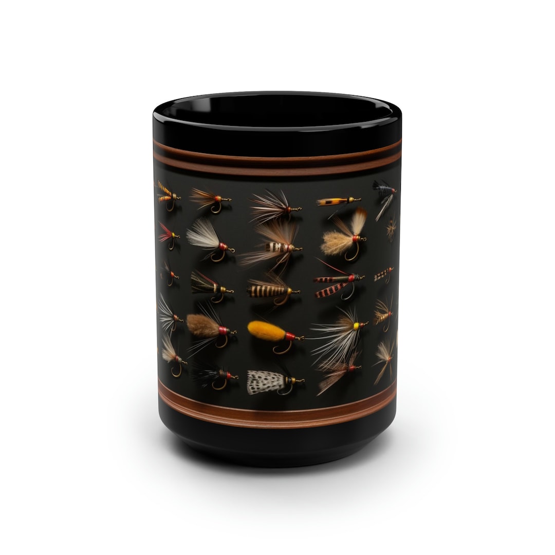 Fly Fishing Mug Fly Fisherman Mug Hand-tied Flies Gift for Him Dad Gift ...