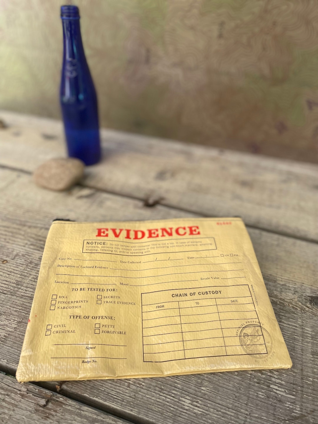 True Crime Gift, Evidence Bag, Crime Scene, Keith Morrison, Detective ...