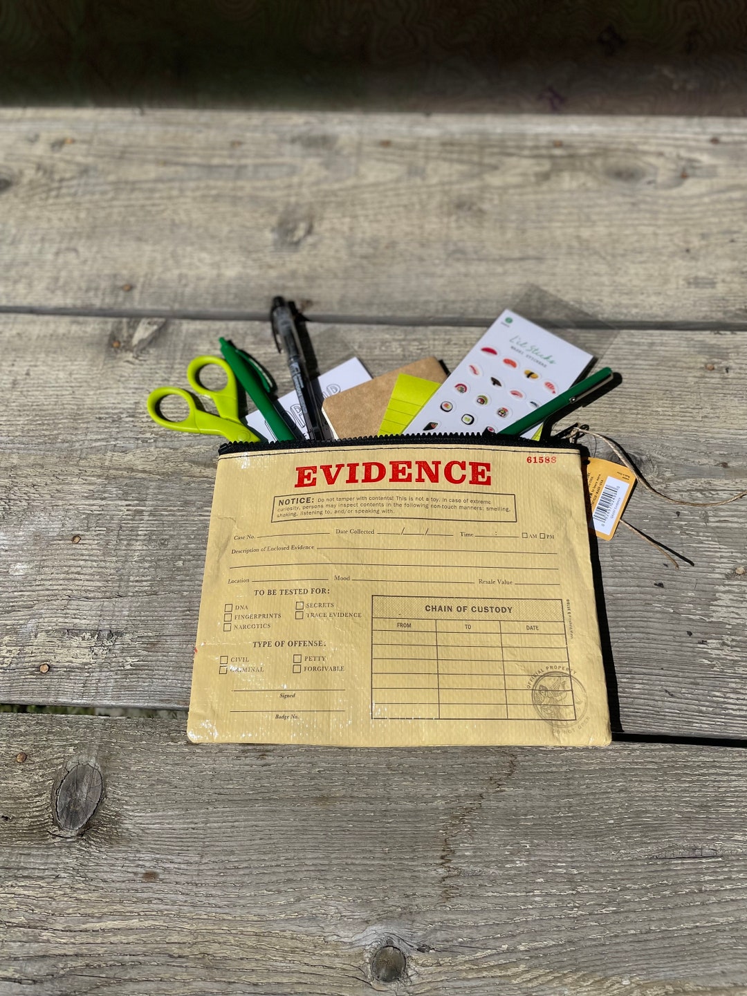 Police Evidence Bag Office Supply Bag Zip Pouch Pen Pouch Pencil Bag ...