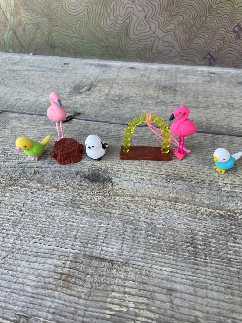 Bird Eraser Set Iwako Japan Flamingo Parrot Eraser Japanese Bird Eraser ...
