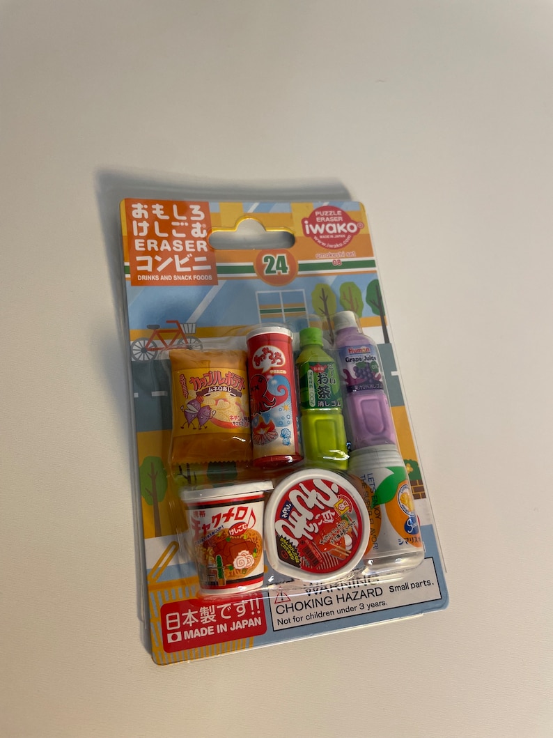 Iwako Eraser Set Made in Japan Eraser Japanese Snack Eraser 3d Eraser Japanese Snack Novelty ...
