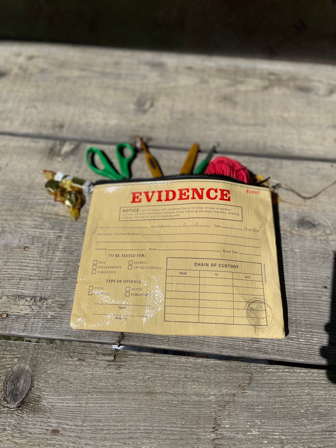 Evidence Bag, Detective, True Crime, True Crime Gift, Murder Pencil Bag ...