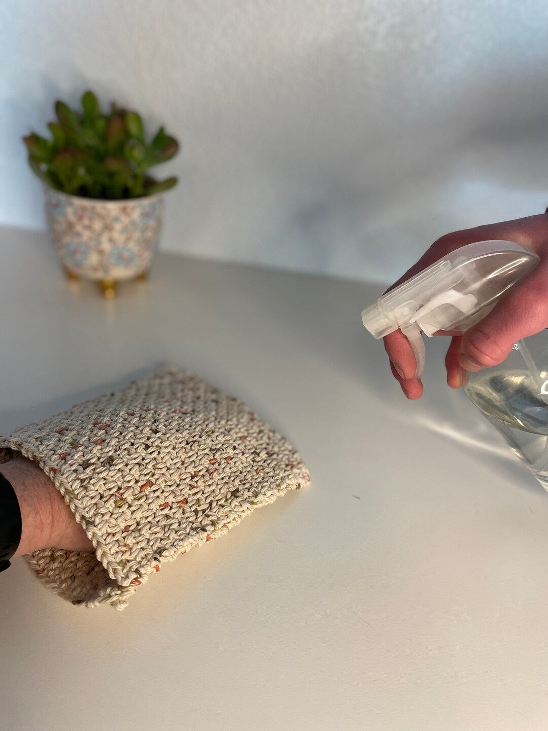 Instant Download Crochet Pattern Dishcloth Double Layer Cleaning Cloth ...