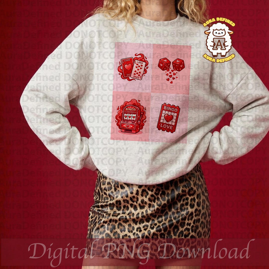 Retro Lucky Love Icons Digital Download, Sweet Love Style PNG ...