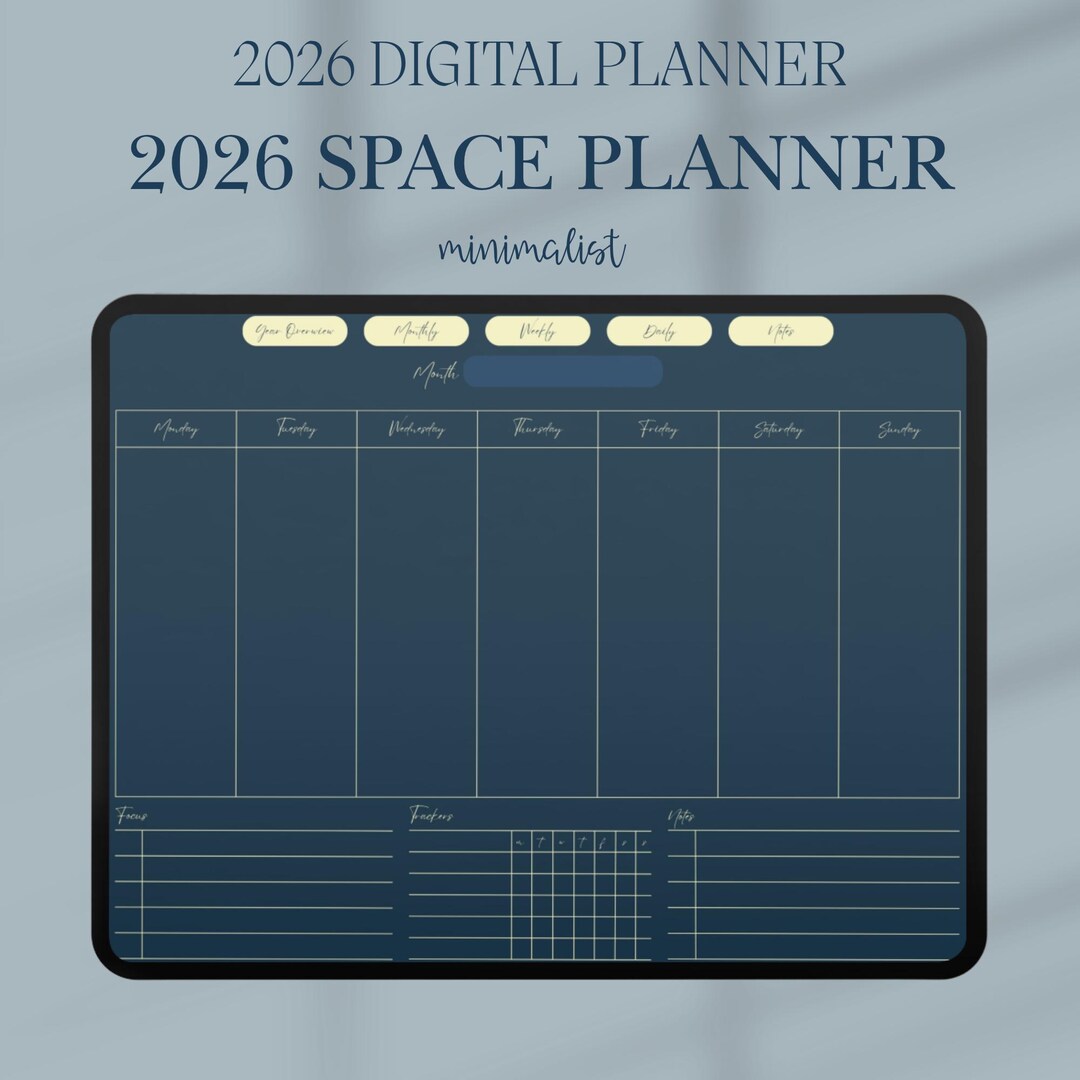 2026 Digital Space Planner for Goodnotes & Notability - Etsy