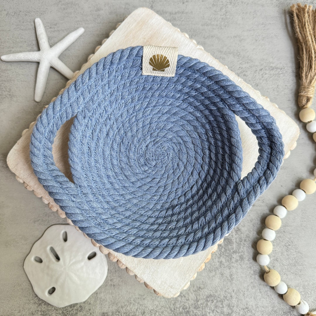 Small Decorative Tray, Rope Trays, Rope Basket With Handles, Table ...