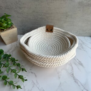 Small Decorative Tray, Rope Trays, Rope Basket With Handles, Table ...