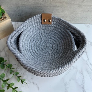 Small Decorative Tray, Rope Trays, Rope Basket With Handles, Table ...