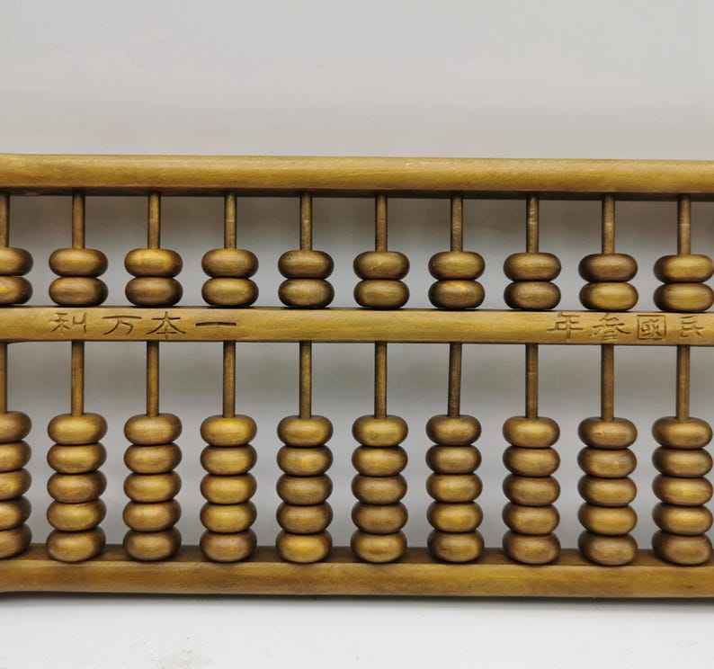 Vintage Brass Carved Abacus Statue, Ancient Calculating Tools - Etsy