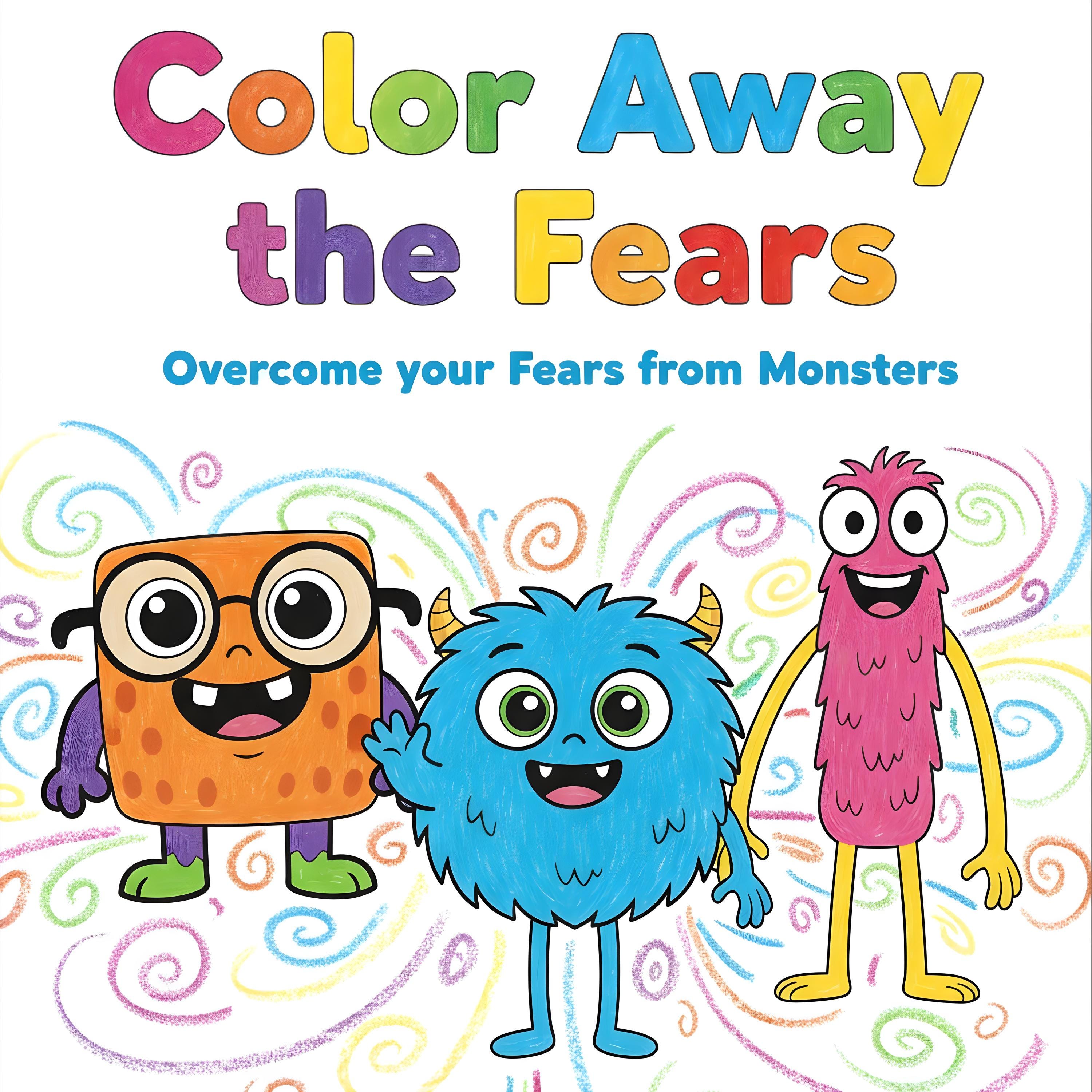 Color Away the Fears – Kids Monster Anxiety Relief Book | Calming ...