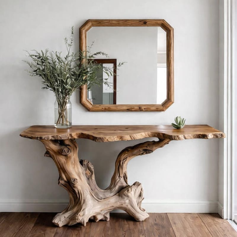 Carved Base Console Table - Etsy