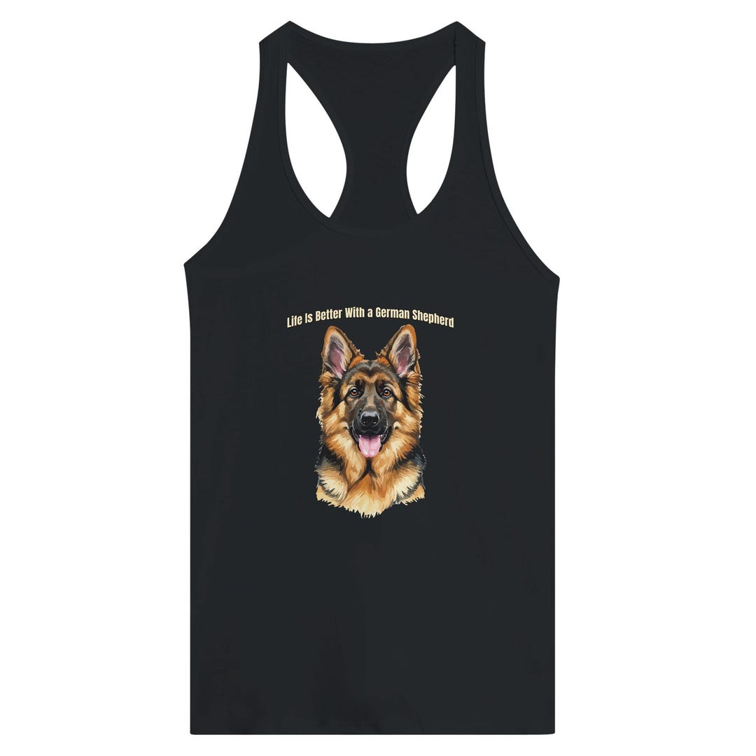 German Shepherd Racerback Tank | Cute GSD Dog Lover Shirt | Women’s ...