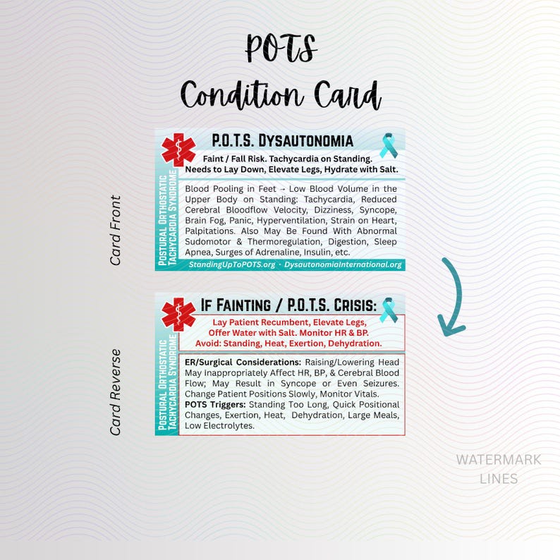 Medical Alert Card for POTS, EDS, MCAS, M.E. & More | Chronic Illness ...