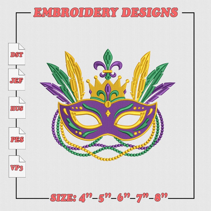 Fsl Embroidery Mask - Etsy
