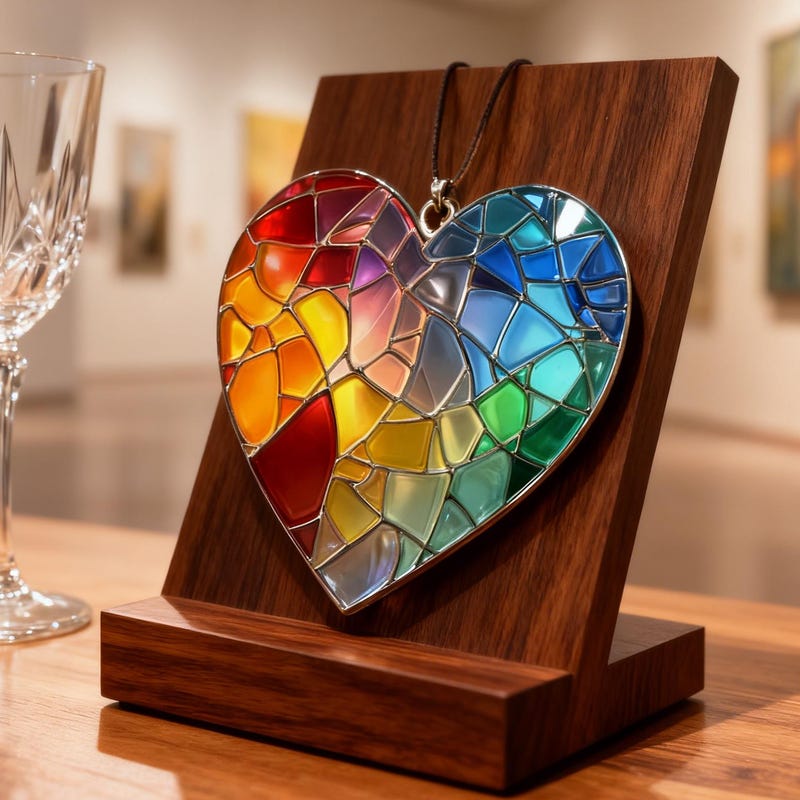 Glass Heart Mum - Etsy