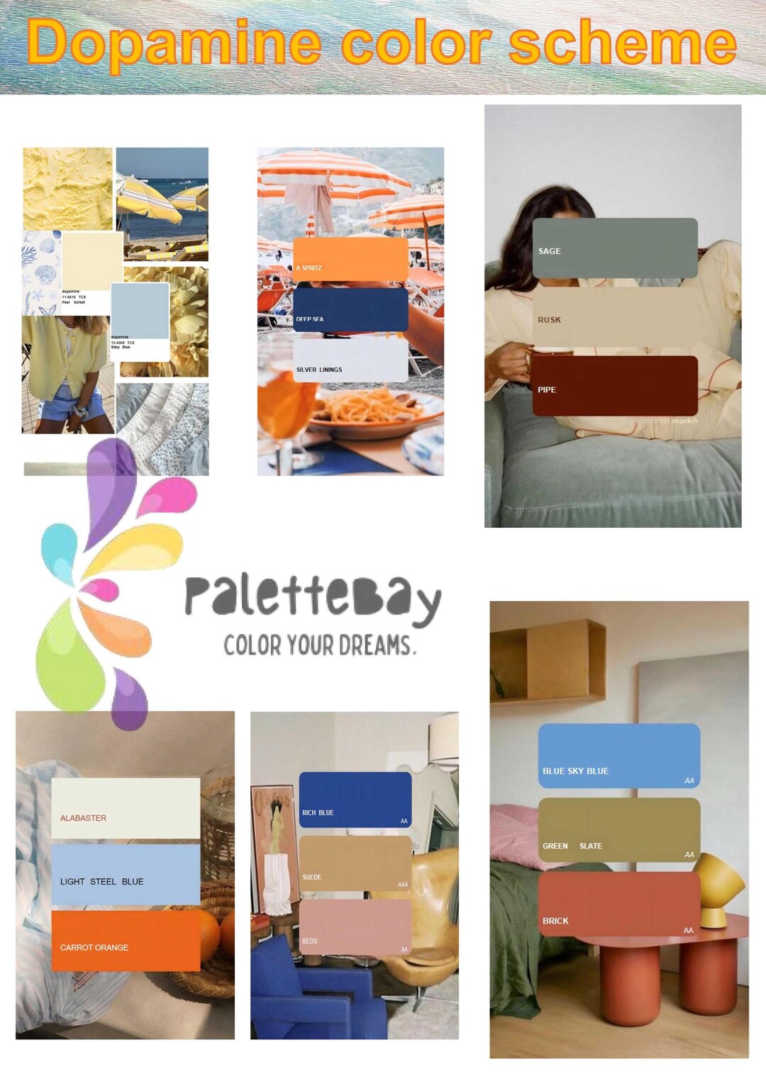 Dopamine Color Palettes · 9 Vibrant Tone Schemes · 45 HEX Codes ...