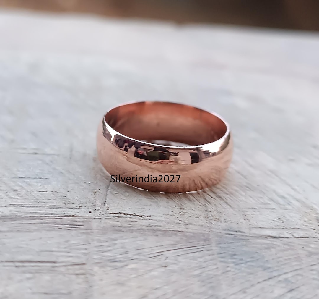 Handmade Solid Copper Band Ring: Statement Anniversary Ring - Etsy
