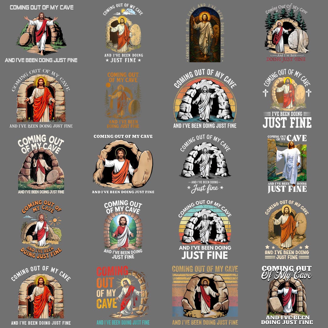Coming Out of My Cave Doing Just Fine Jesus Easter PNG - Etsy