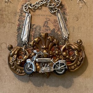 Motorcycle , Hardware Piece. Assemblage, Foundobject Art Jewelry. High ...