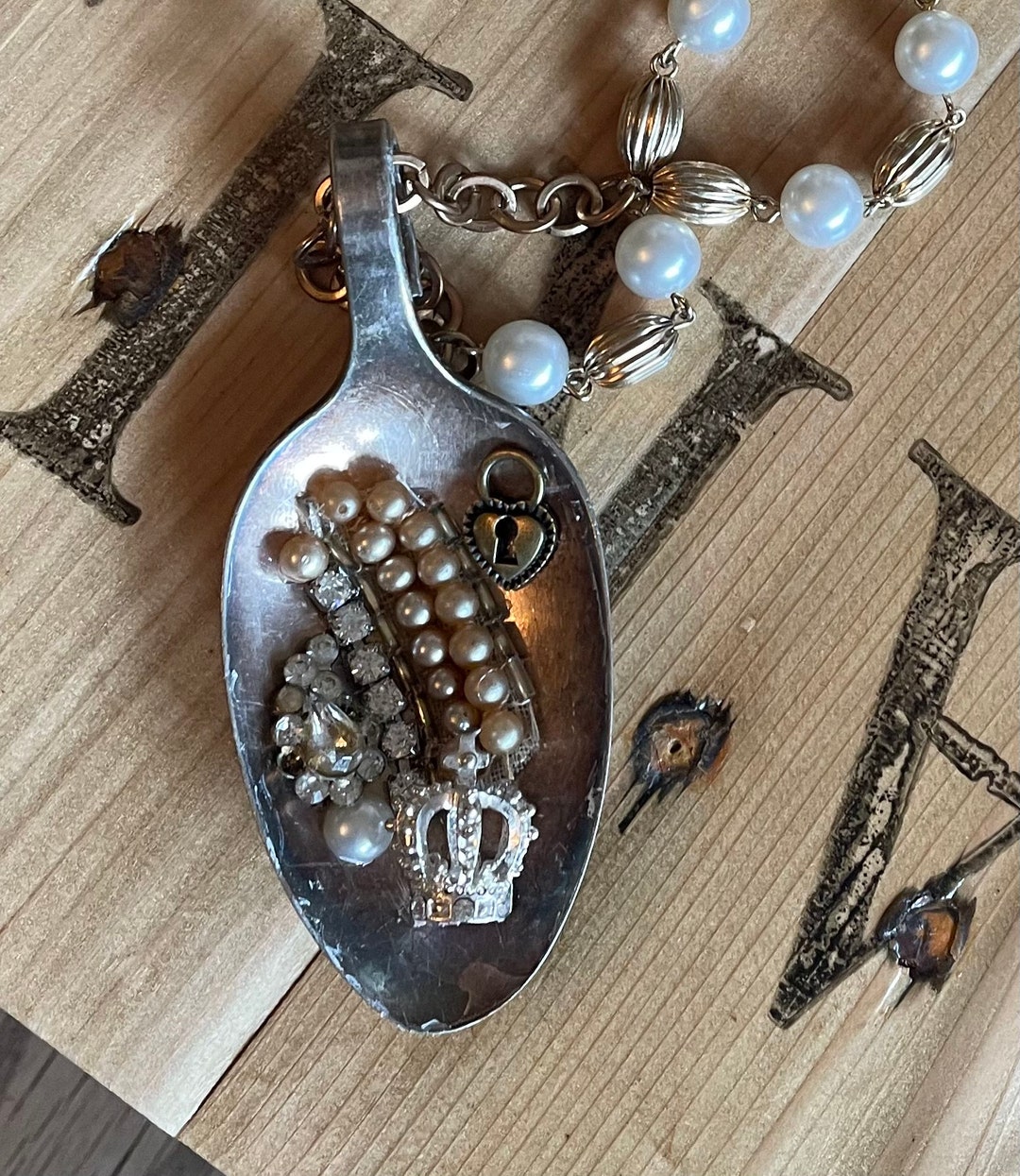 Assemblage Worn Spoon Necklace. Boho Vintage Found Object Jewelry. - Etsy