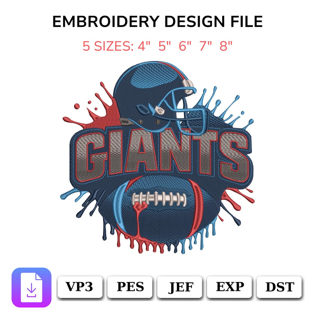 Giant Embroidery Design, Giant Helmets File, Football Team, Sport ...