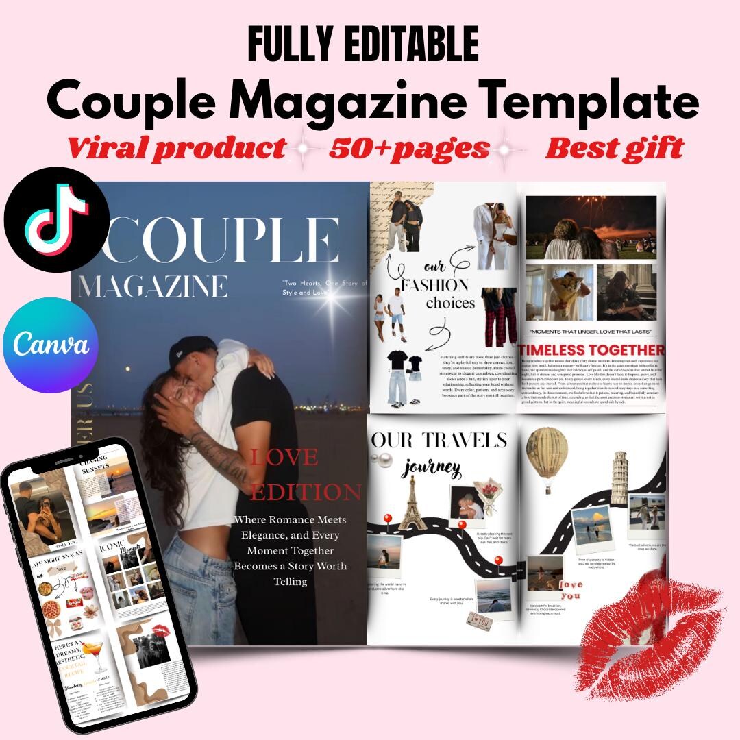 Editable Couple Magazine Template – Personalized Couple Magazine ...