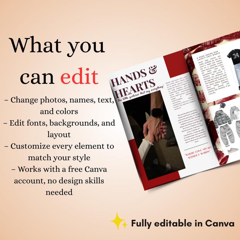 Editable Couple Magazine Template – Personalized Couple Magazine ...