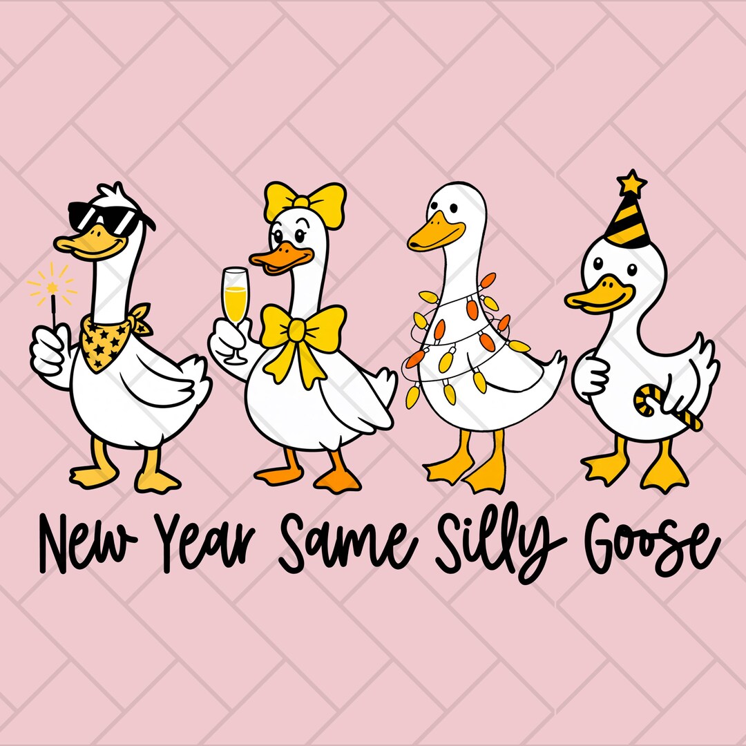 Funny New Year Silly Goose PNG, New Year Humor PNG, Party Goose Clipart ...