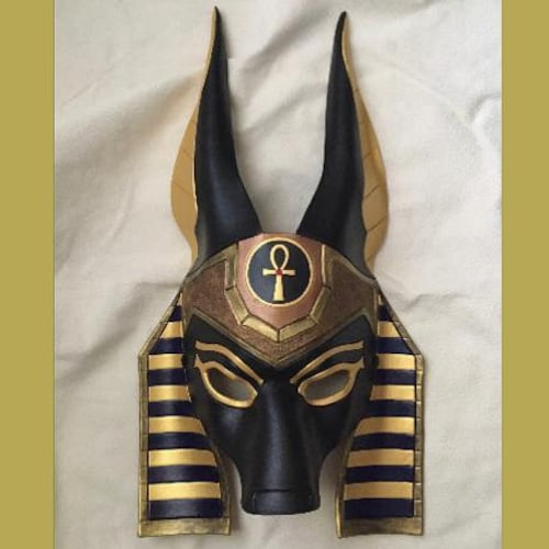 Made to Order Egyptian Jackal Anubis Leather Mask Underworld - Etsy