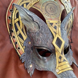 Made to Order: Norse Fenrir Wolf Leather Mask - Etsy