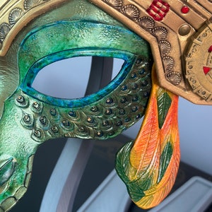 Quetzalcoatl Feathered Serpent Leather Mask - Etsy