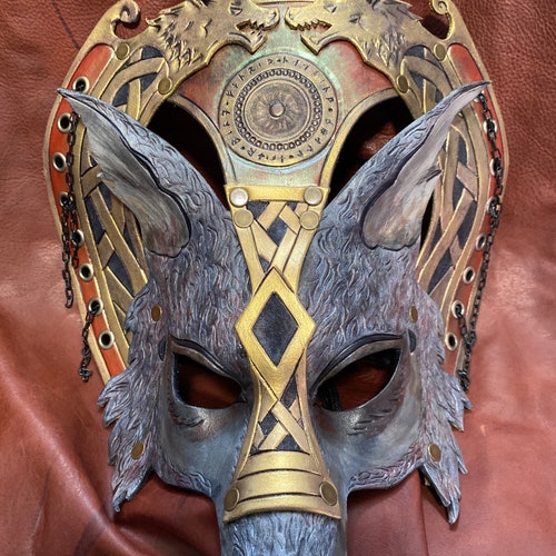 Made to Order: Norse Fenrir Wolf Leather Mask | Etsy