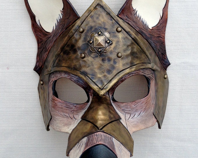 Ancient Armored War Wolf Leather Mask - Etsy