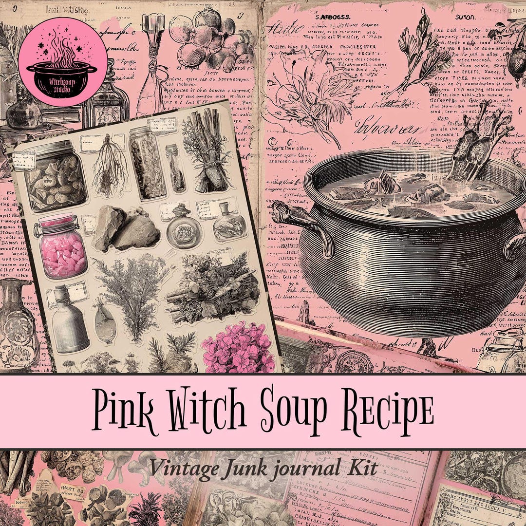 Witch Junk Journal Printable Digital Vintage Pages Witchcraft Spell ...