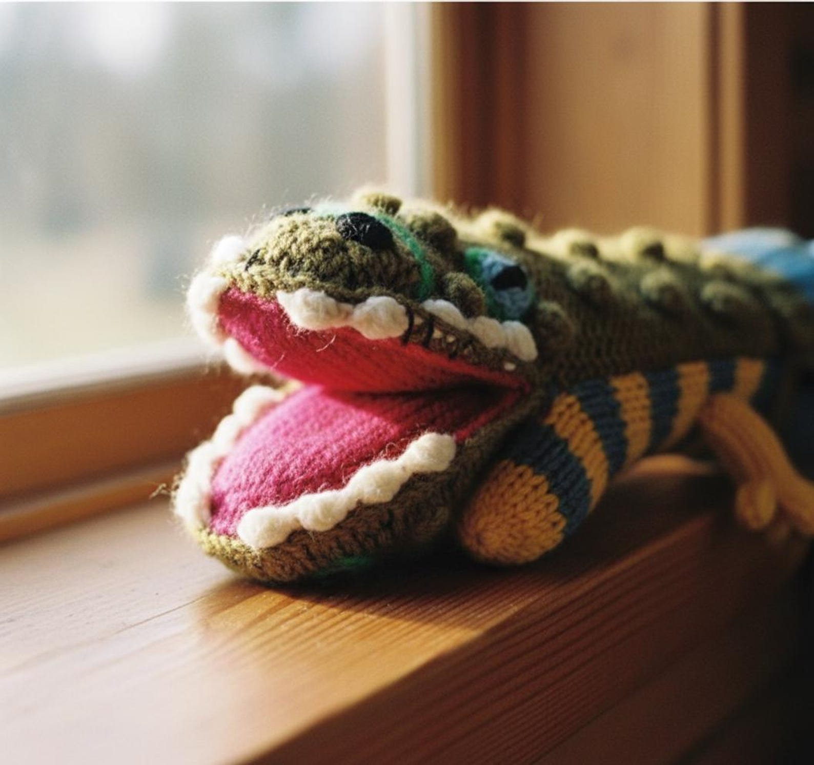 Funny Knit Parrot Puppet Mittens for Adults, Acrylic Yarn Handmade ...