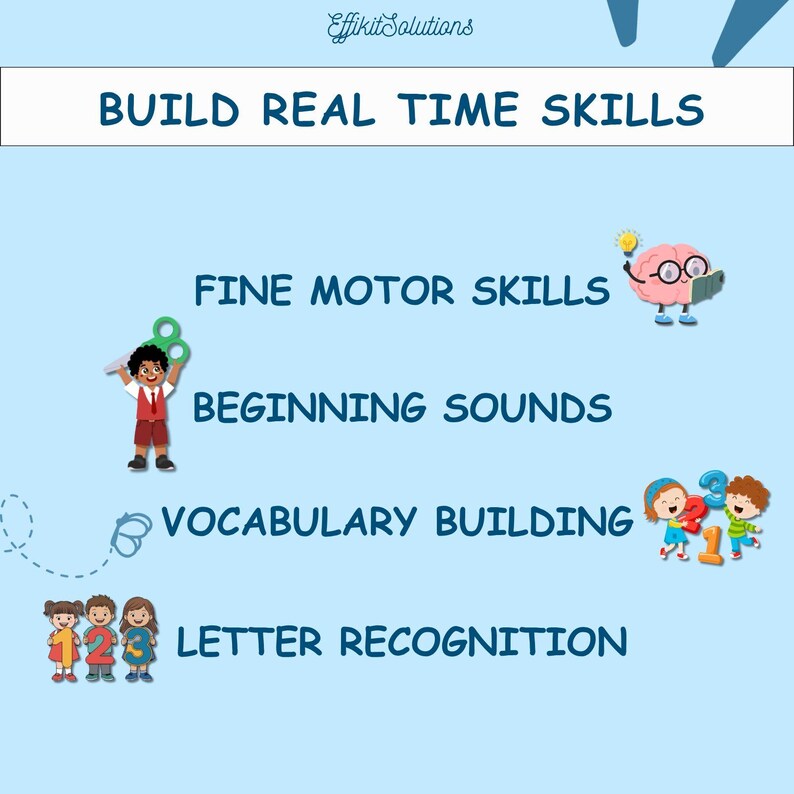 Alphabet Cut and Paste Workbook | A-Z Letter Matching Activity ...