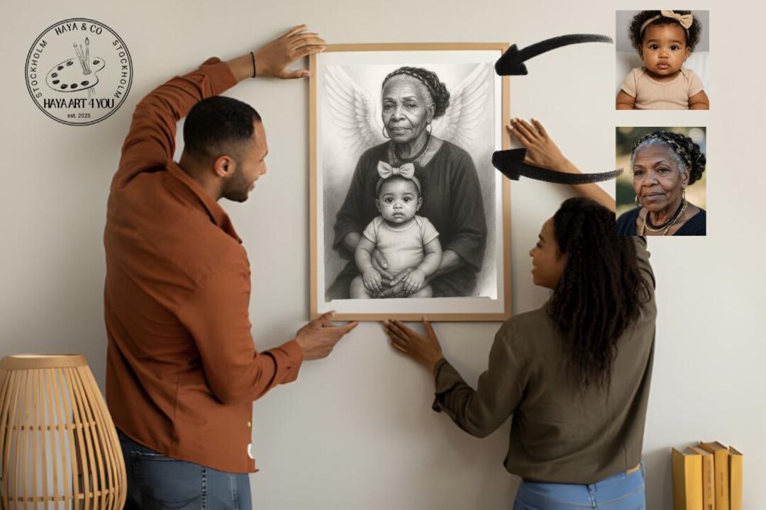 Memorial Portrait for Deceased | Digital Download | Add Loved Ones ...