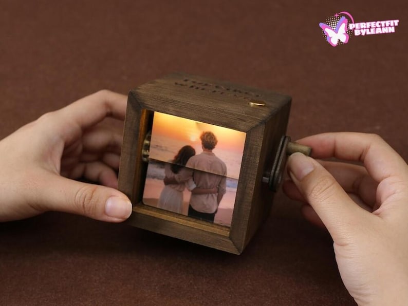 Personalized Photo Flipbook Animation Box, Custom Wooden Photo Book ...